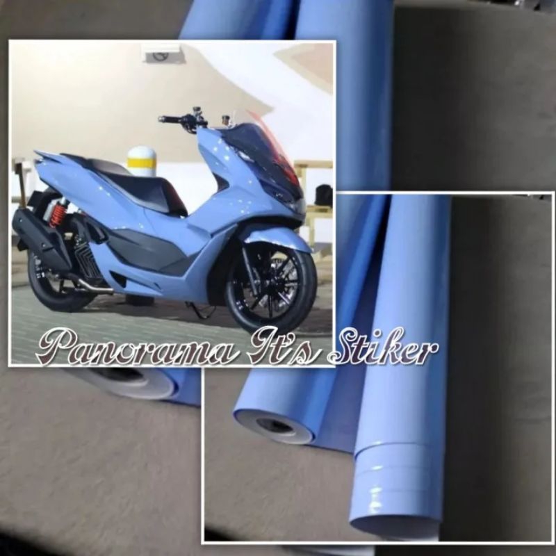 Pastel Blue Motorcycle Sticker GLOSSY PASTEL Blue Sticker Lbr.45cm ...