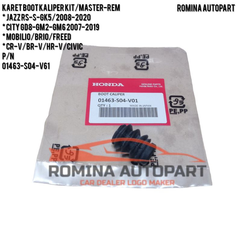 CR-V FRONT BRAKE CALIPER RUBBER BOOT | HR-V | BR-V | CIVIC 1PC | Shopee ...