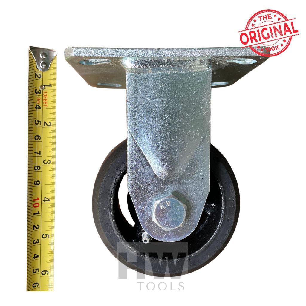 Heavy Duty Rubber Wheels 4 Inch Dead Rubber Castor Wheel 4" HD Fixed ...