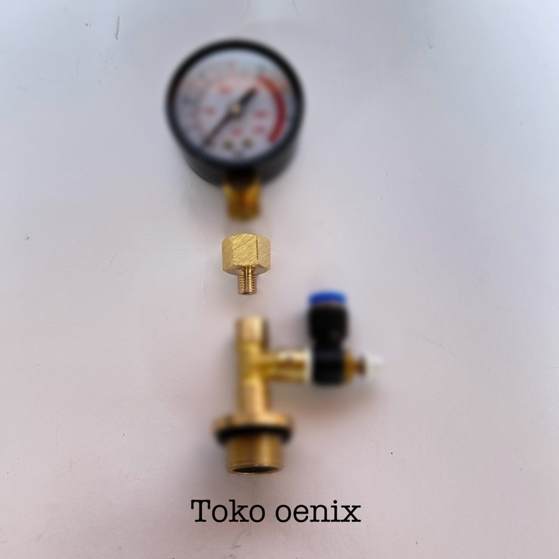 Aquaoenix REGULATOR MANOMETER Connector To DRAT 1/4 PRESSURE GAUGE ...