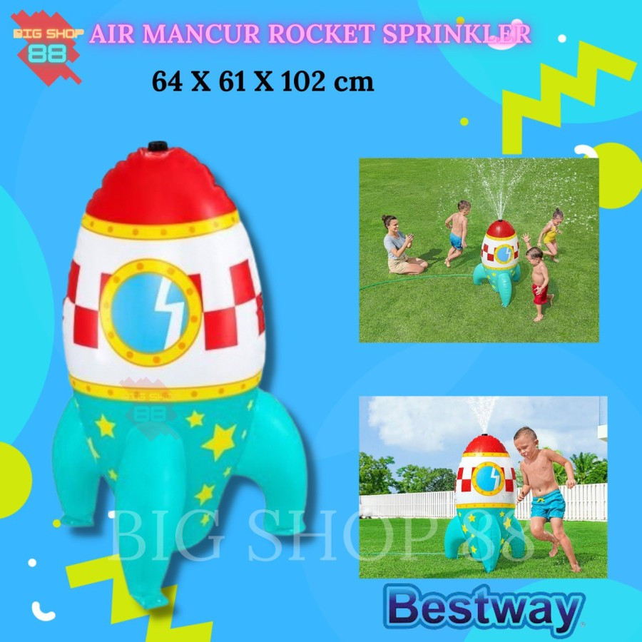 Bestway H2OGO INFLATABLE WATER SPRINKLER SPRAY Rocket Fountain Garden ...