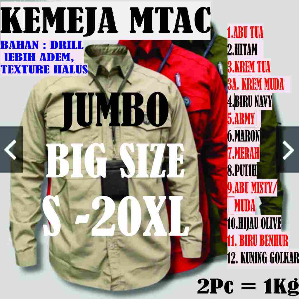KEMEJA Mtac M-TAC M TAC Tactical Shirt Long Sleeve PDL PDH PNS Criminal ...