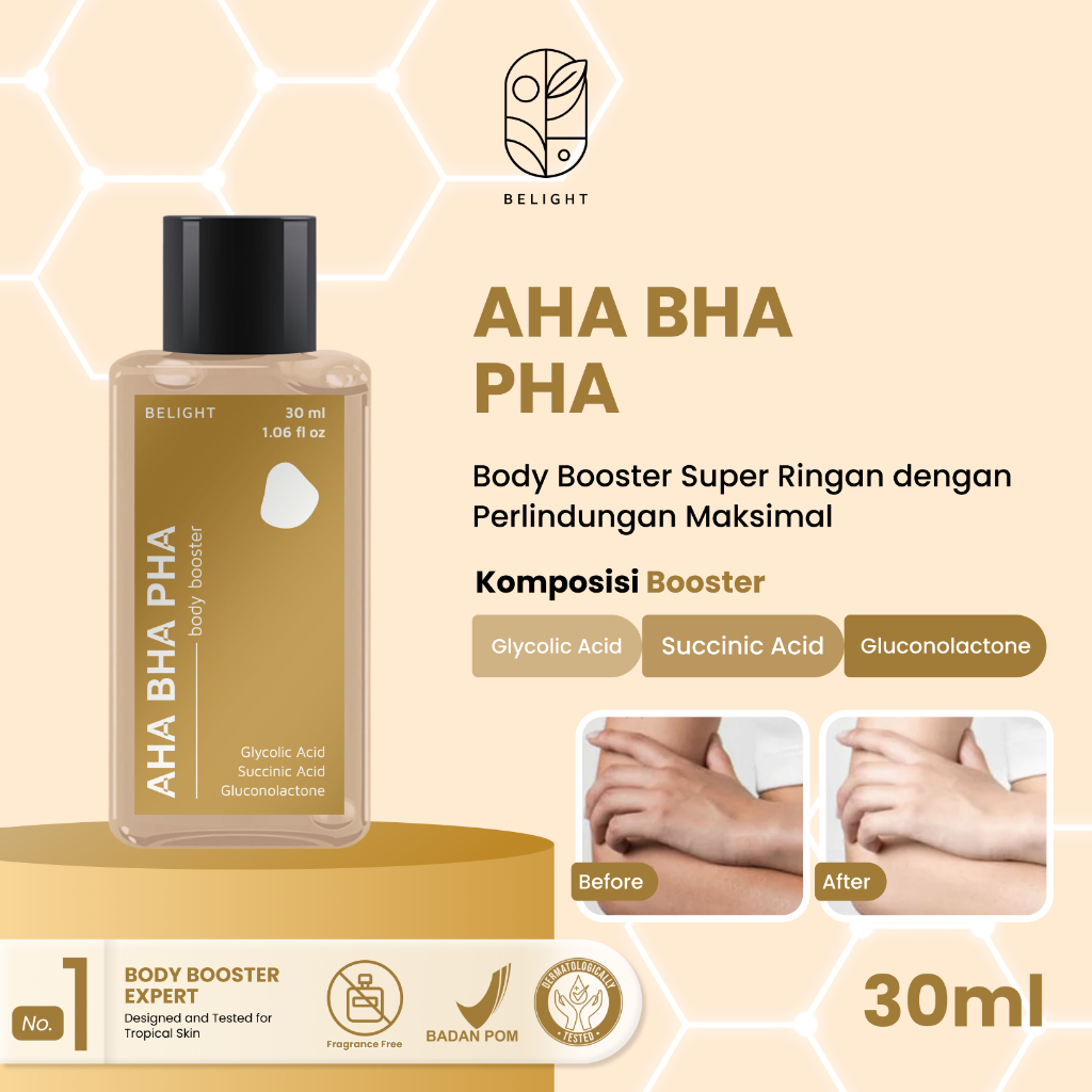 Belight AHA PHA BHA Body Booster Original Brightens Skin Disguise Scars ...