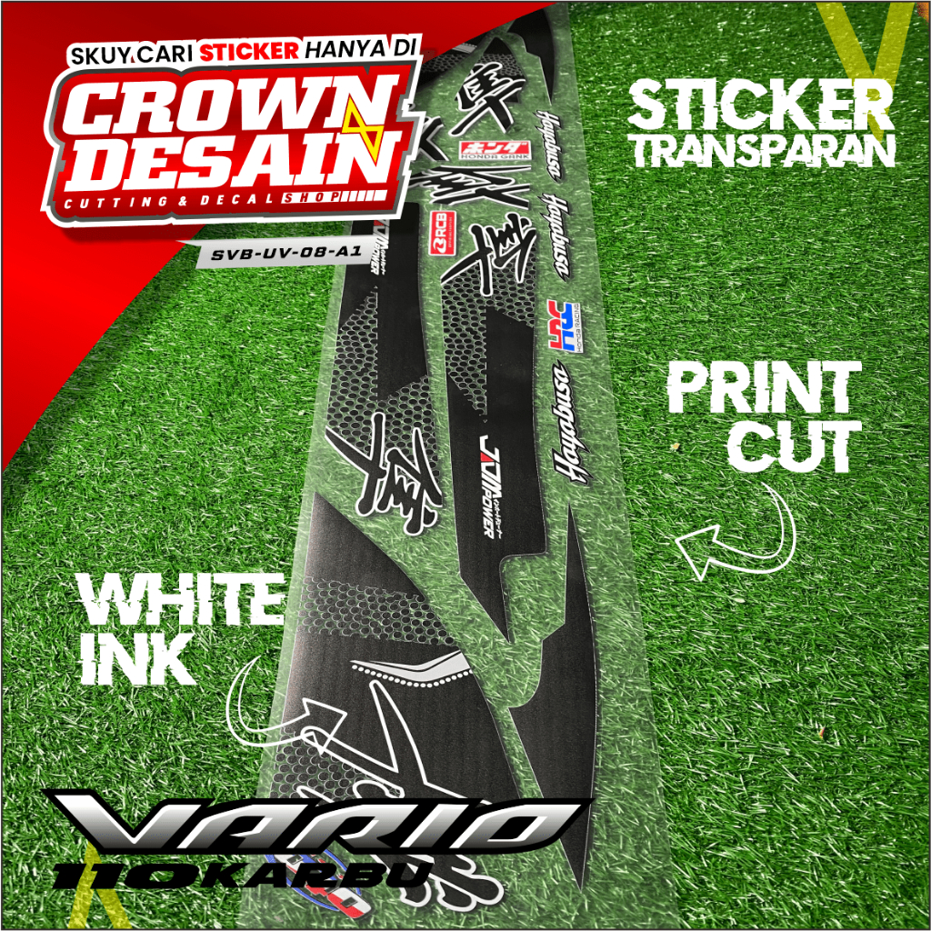 TRANSPARENT STRIPING VARIO 110 KARBU JDM HAYABUSA VIRAL MOTIF ...
