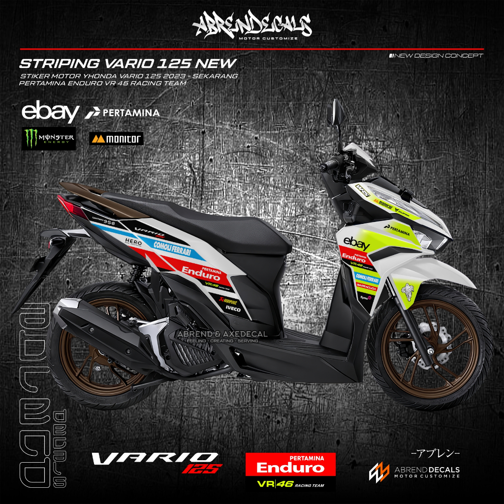 Striping Vario 125 New 2023 - Now Livery Enduro VR 46 Racing Team Moto ...