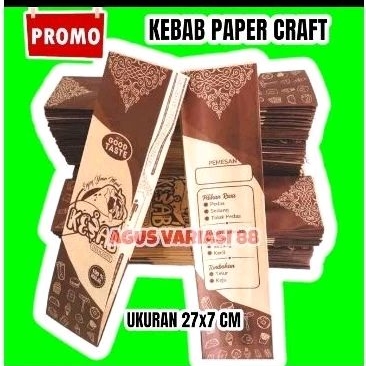 Kebab paper craft material // kebab packaging // kebab container ...