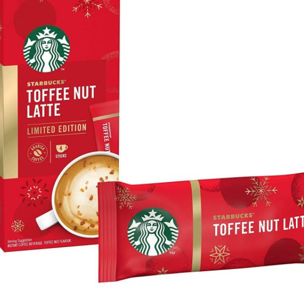 Limited EDITION Starbucks Toffee Nut Latte Arabica Coffee 4 Sticks/Box ...