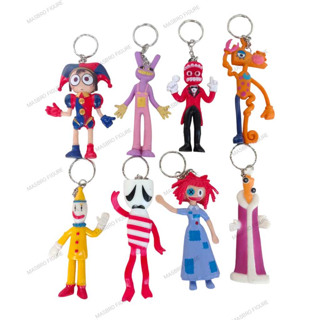GANTUNGAN The Amazing Digital Circus Jax Pomni Ragatha Zoomble Keychain ...
