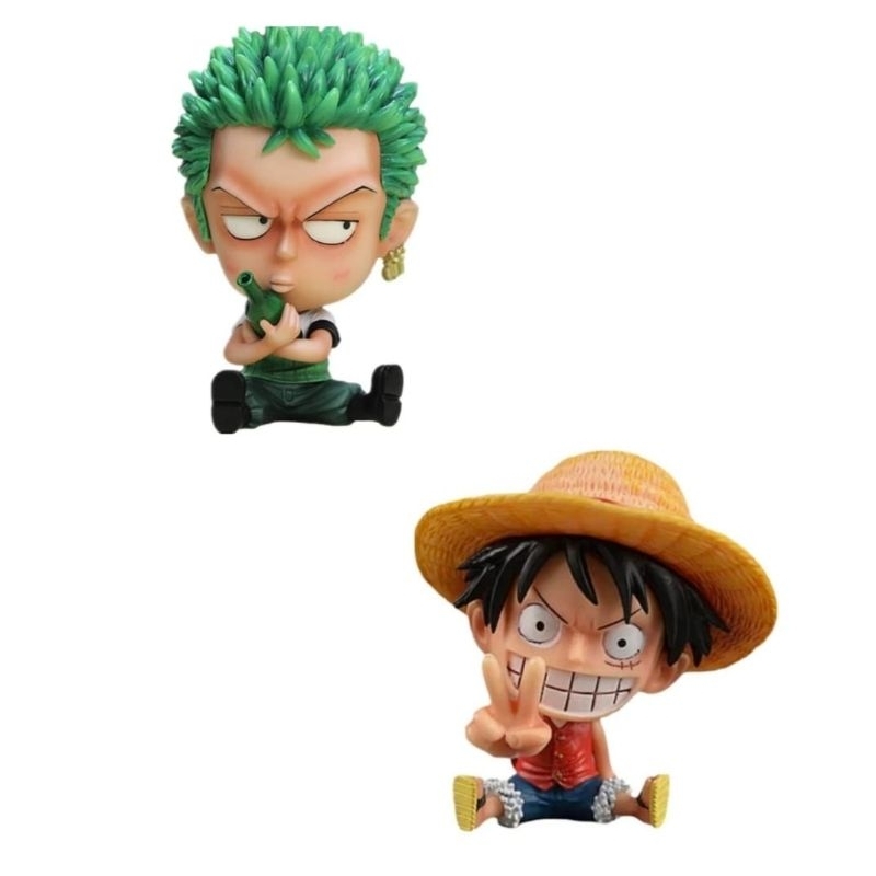 One piece chibi roronoa zoro luffy action figure Display figure ...