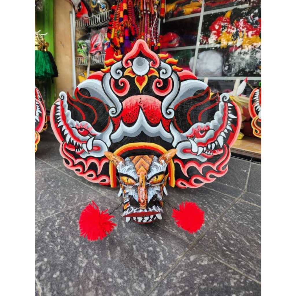 Barongan devil for children and adults made of genuine wood with manual ...