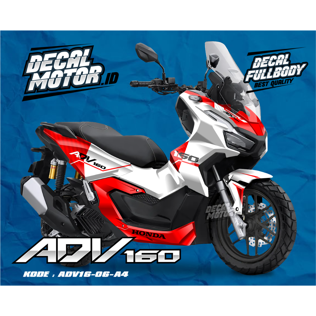 Decal Sticker Honda ADV 160 2022 New Variation Chart Two White Color ...