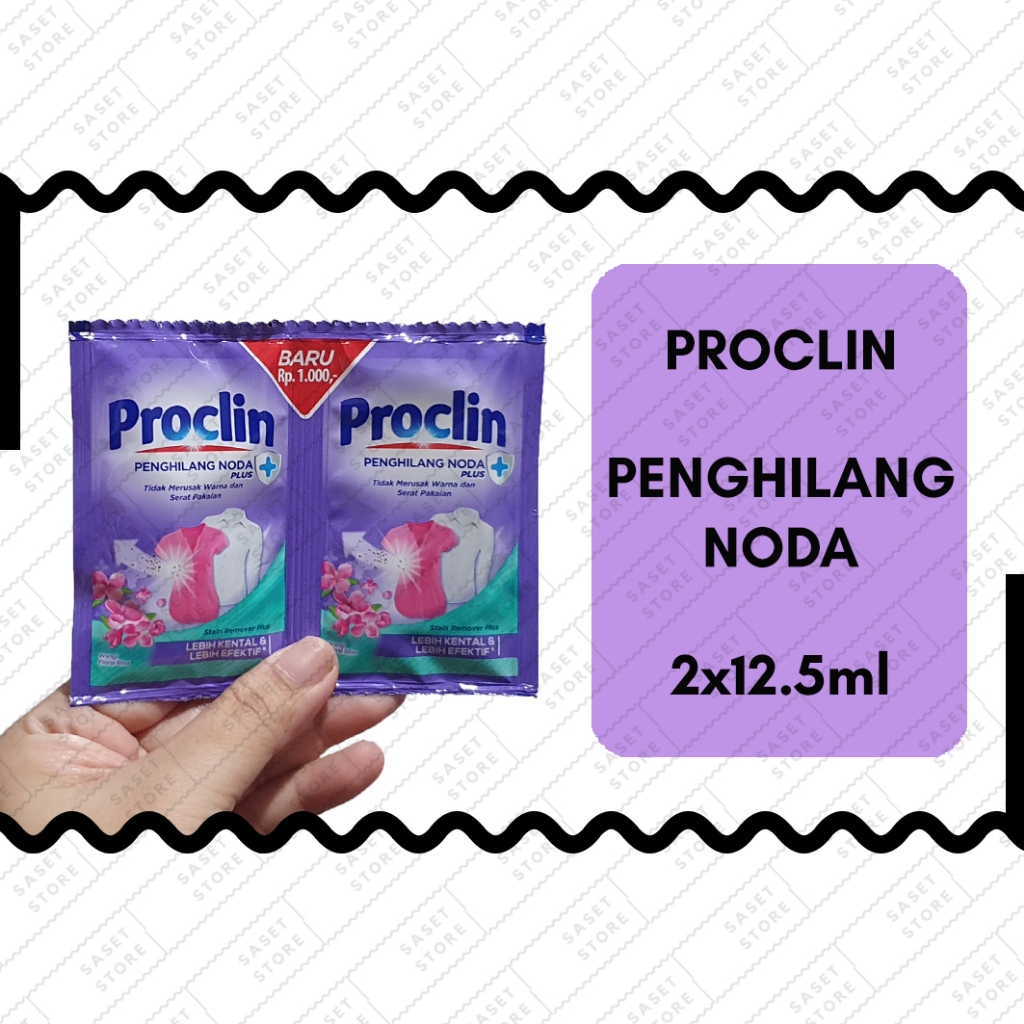 Proclin Clothes Stain Remover 2x12.5ml Concentrated Liquid Sachet ...