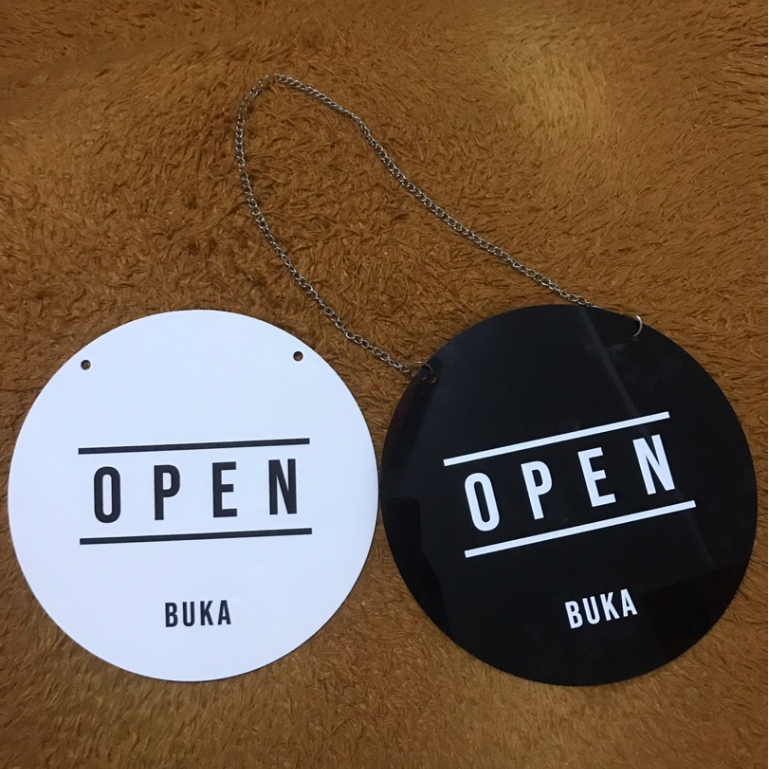 Acrylic Signage Open Close/Acrylic Open Close (Round) | Shopee Philippines
