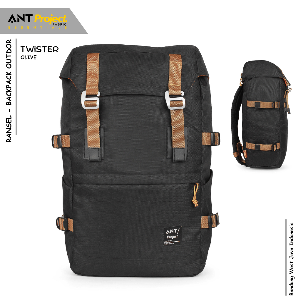 ANT Project - TWISTER Black Men's Backpack - Mountain Backpack Outdoor ...