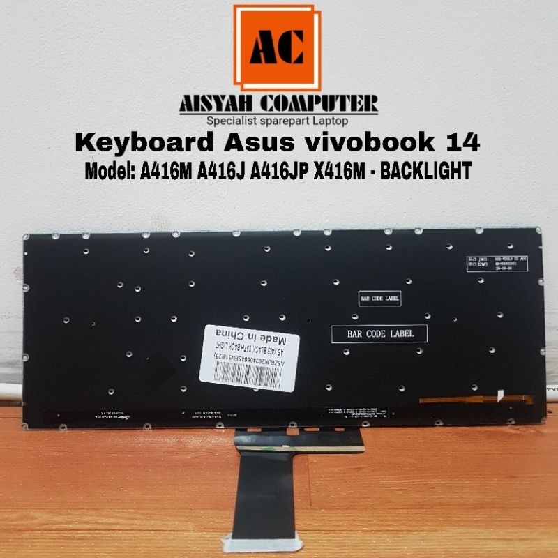 Laptop Keyboard For Asus vivobook A416J A416M A416JP A416MA - BLACK ...