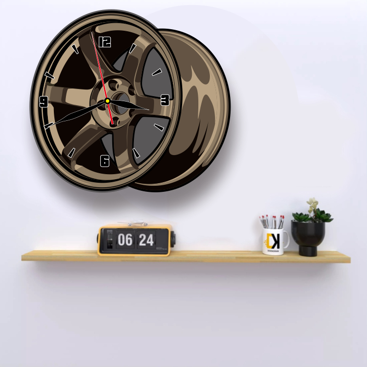 Triangle Wall Clock Rims RAYS TE37 JDM Automotive Clock | Shopee ...