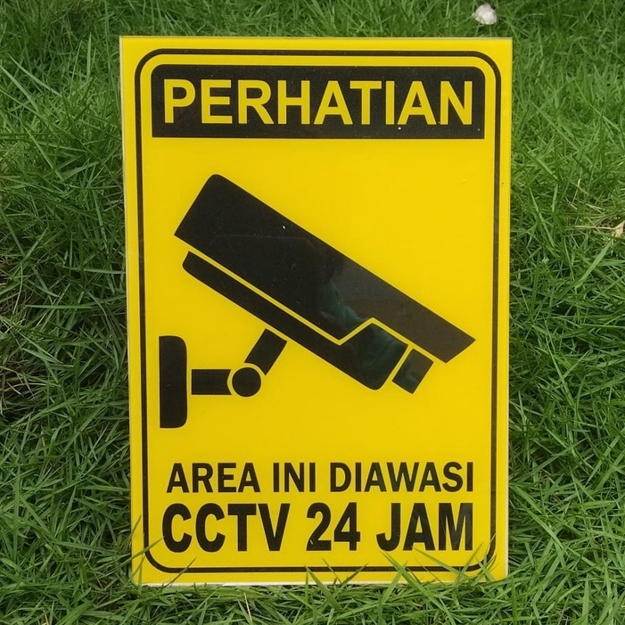 Sticker, 24-hour CCTV Supervision Acrylic A4 Size (20x30 cm) | Shopee ...