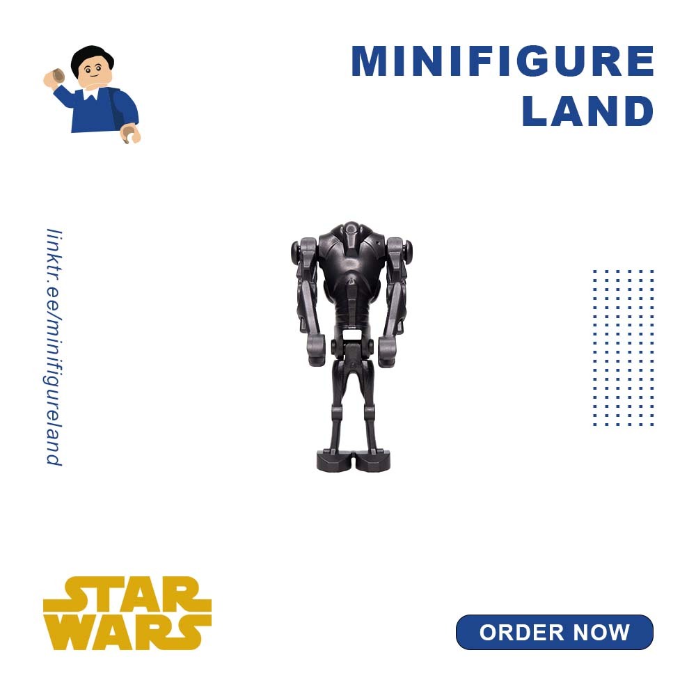 Super Battle Droid - Pearl Dark Gray, Narrow Head, Chest Light Indent ...