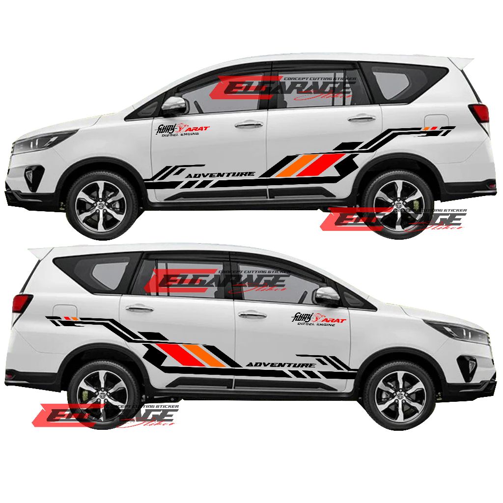 Kijang inova car sticker, Kijang Innova side body cutting sticker ...