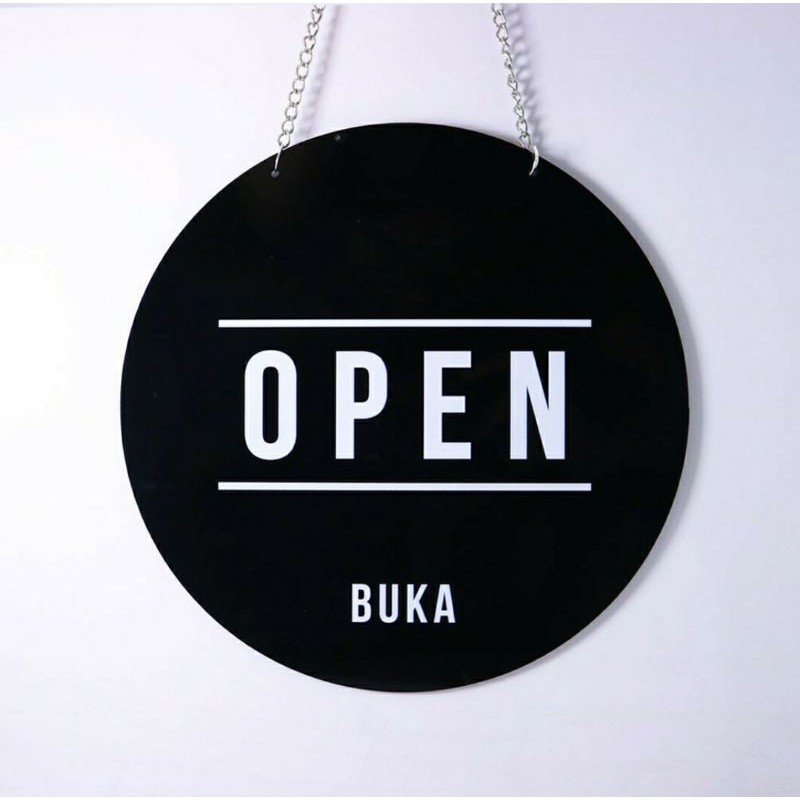 Acrylic Signage Open Close/Acrylic Open Close (Round) | Shopee Philippines