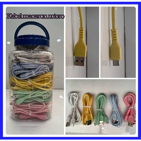 Macaron Data Cable 2.0A [1 Jar Contains 50PCS] - Micro USB Type C ...