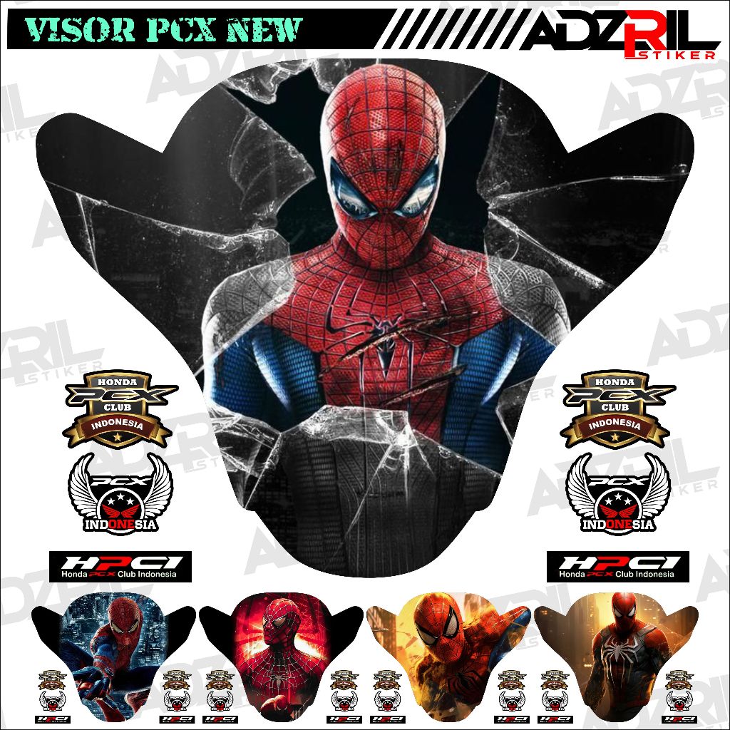 Winshield HONDA PCX 160 visor Stickers NEW Cool SPIDERMAN 1,2, And 3 ...