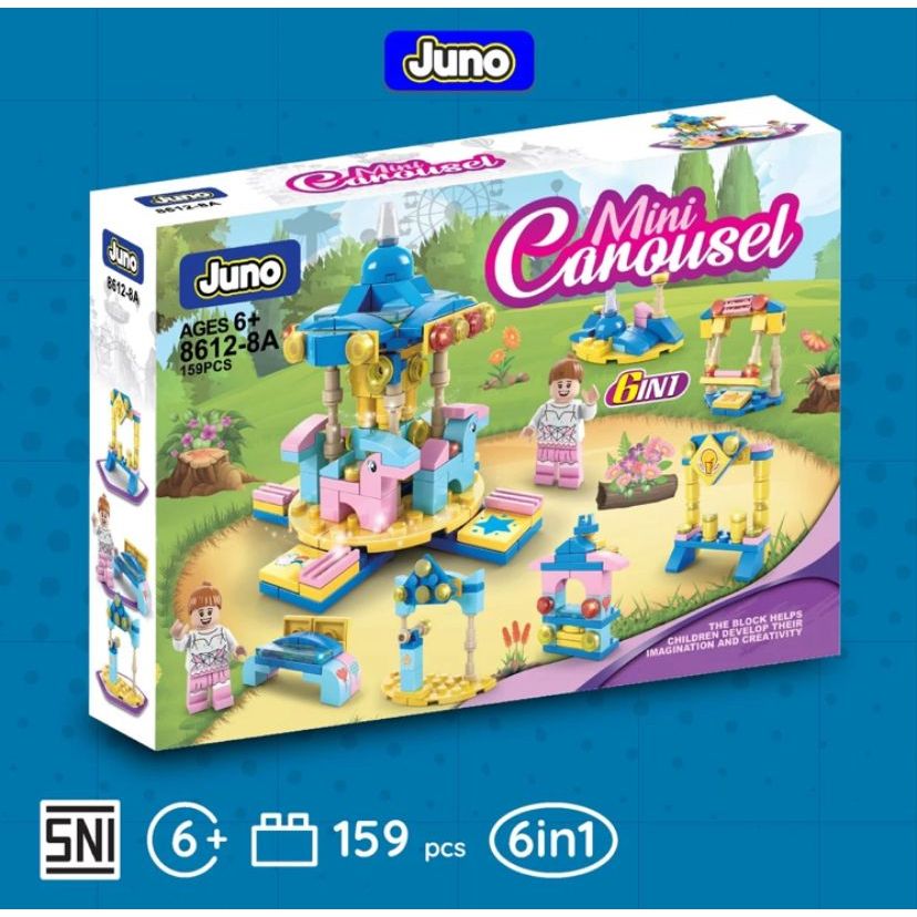 CARROSEL BLOCK TOY / ROTATING COMMIDI / MERRY GO ROUND / JUNO BRICKS ...