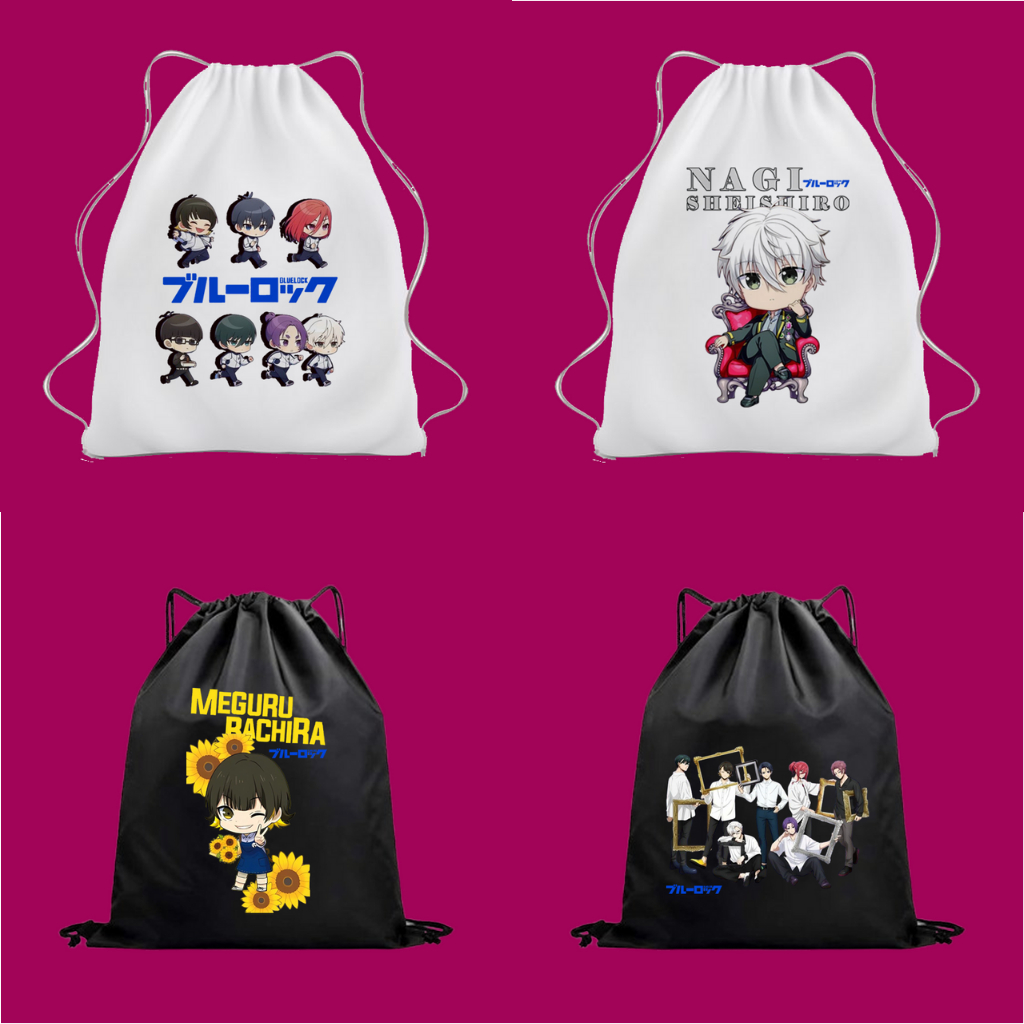 Blue Lock Anime Drawstring Bag Cute Canvas Bag Japanese Anime Goodie ...