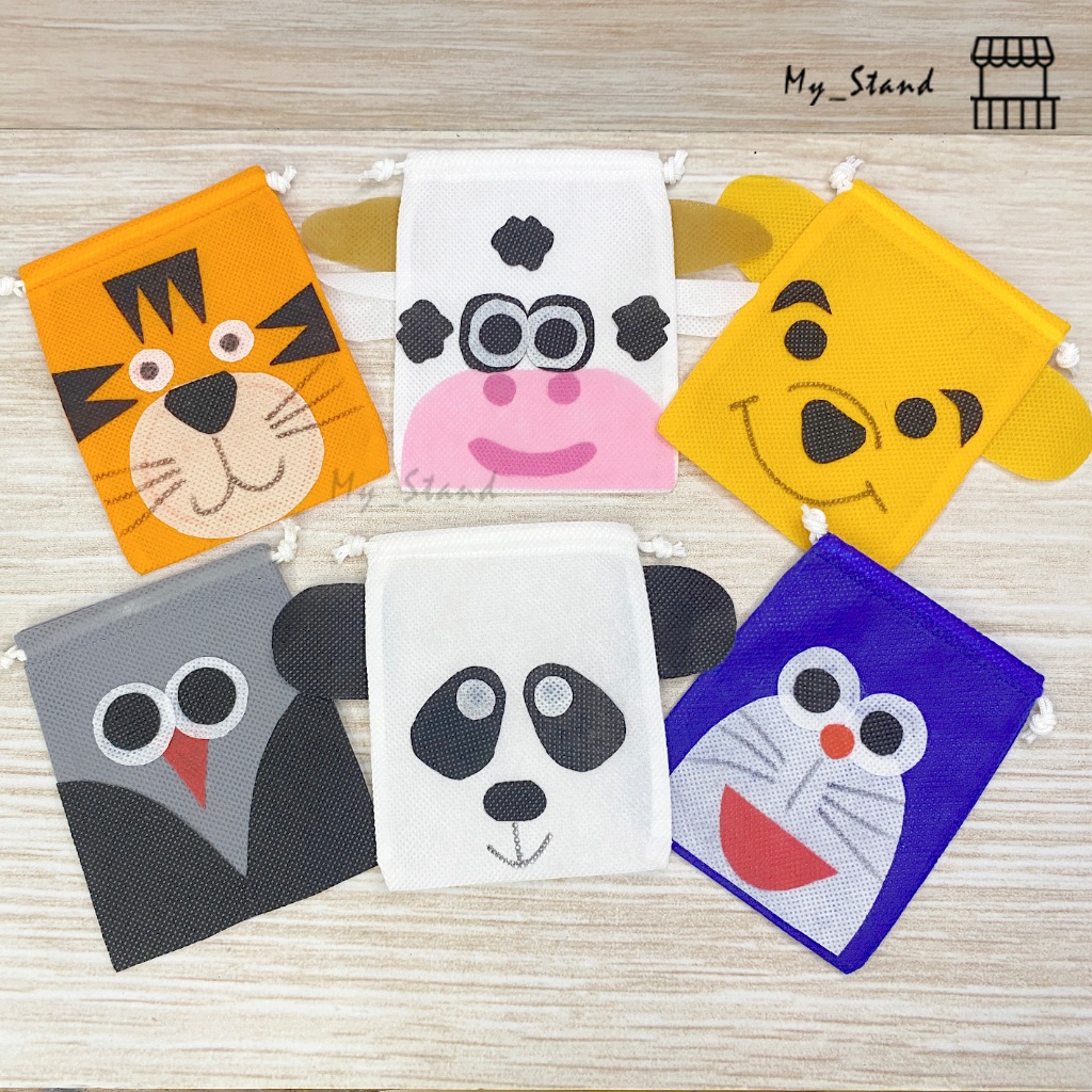 Small POCKET SPUNBOND ENVELOPE with cartoon animals Doraemon Pooh ...