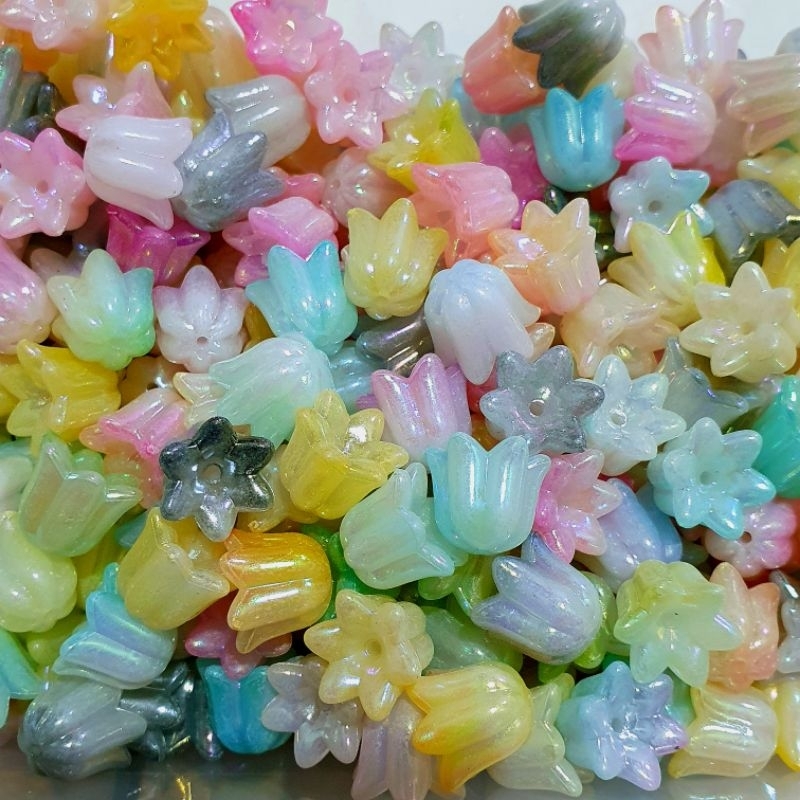 Clay Store - 15gr Uv Gradation Tulip Beads 10mm mix colors | Shopee ...
