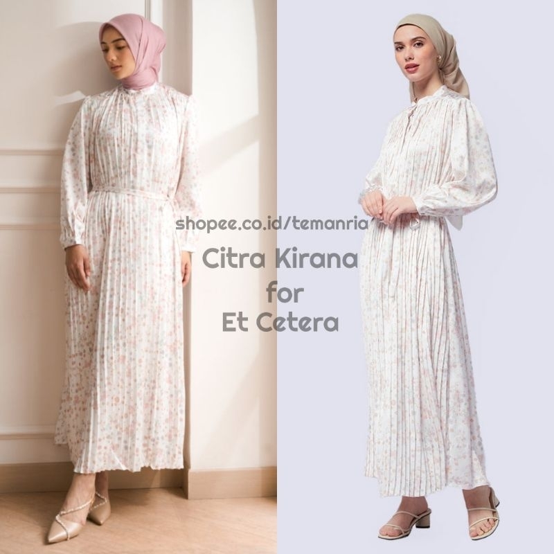 Printed Pleats Maxi Dress Citra Kirana for et cetera | Shopee Philippines