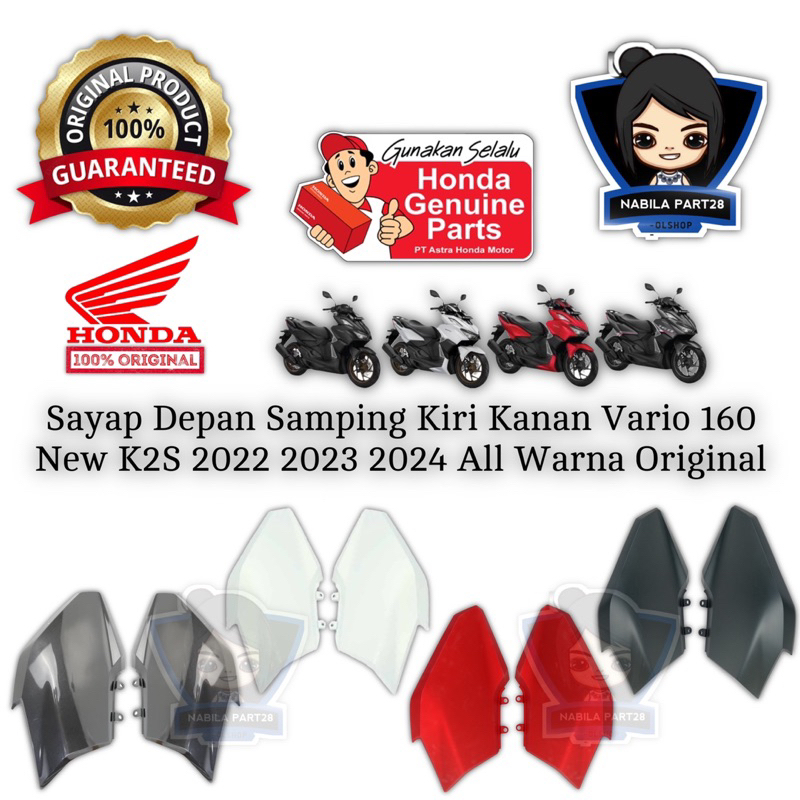 HITAM MERAH PUTIH Front hood wing front body cover RL front vario 160 ...