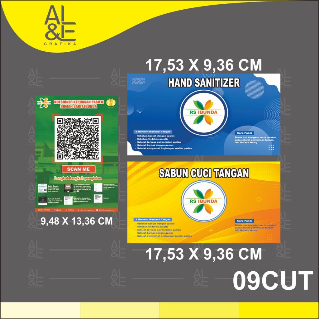 MESIN 09 CUT, Hand Sanitizer Label Sticker, Hand Washing Soap, Hospital ...
