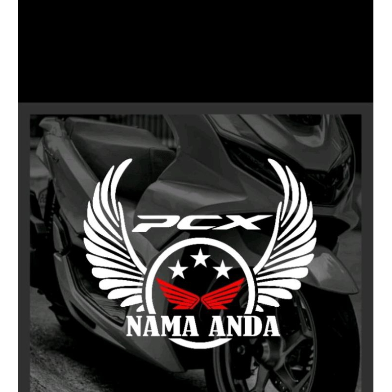 Pcx LOGO CUTTING STICKER (CAN CHANGE NAME) | Shopee Philippines