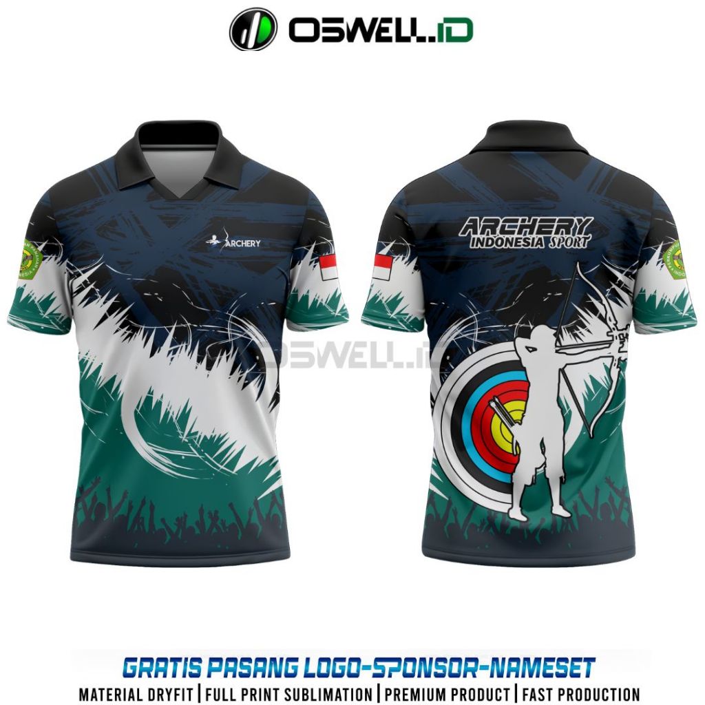 HITAM Indonesian ARCHERY Jersey Tracksuit Black Full Printing Premium ...