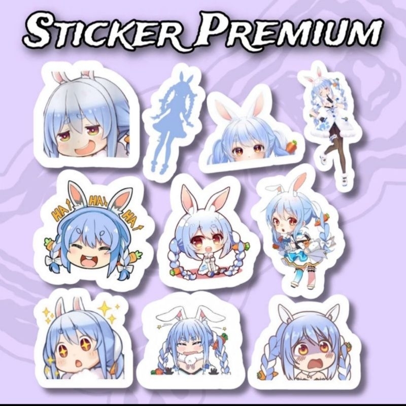 Sticker Usada Pekora Vtuber HoloLive Pack 10pcs Premium Waterproof ...