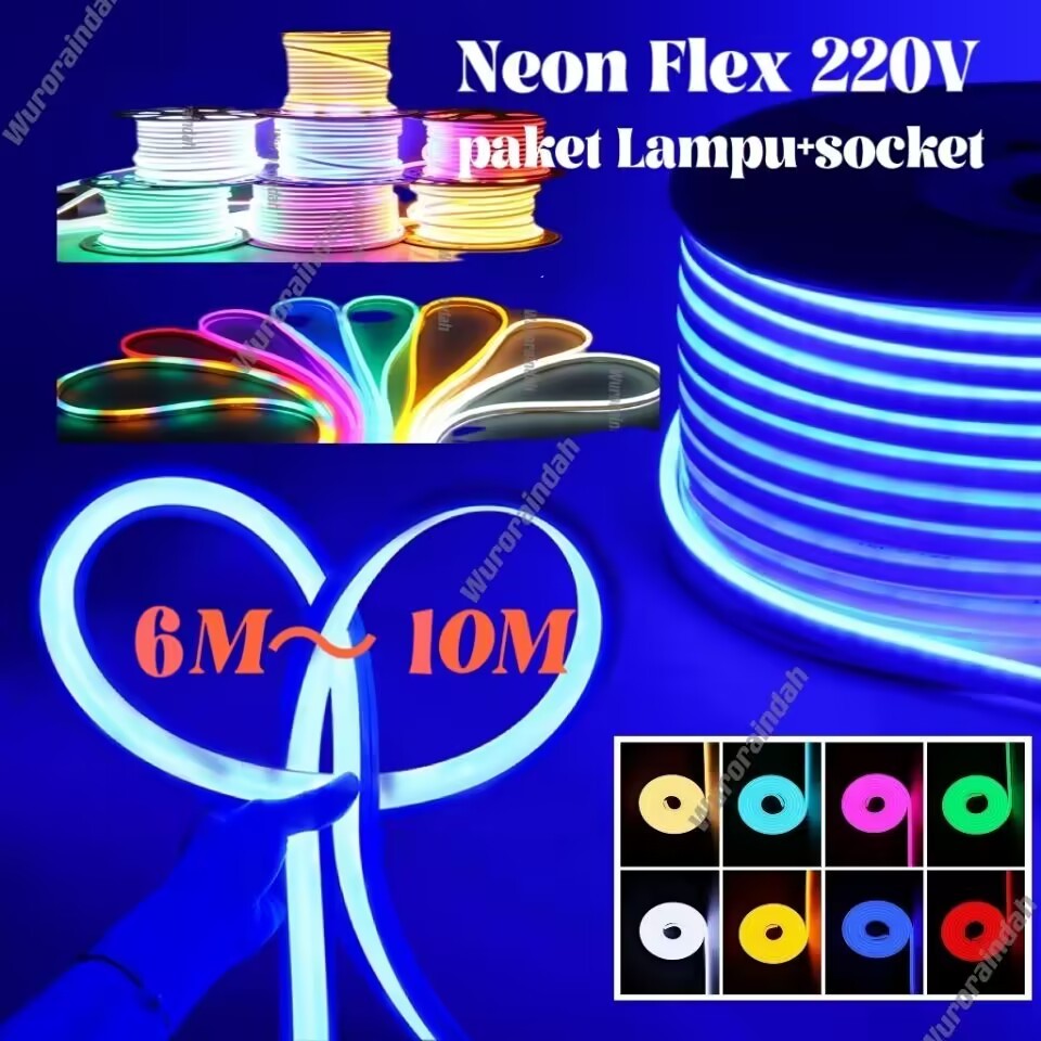 Flex Neon Light Package 220v 6m 7m 8m 9m 10m 10 meters Led Flexible ...