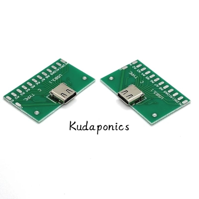 USB Type C Female to DIP Converter Adapter Board USB 3.1 Breakout PCB ...