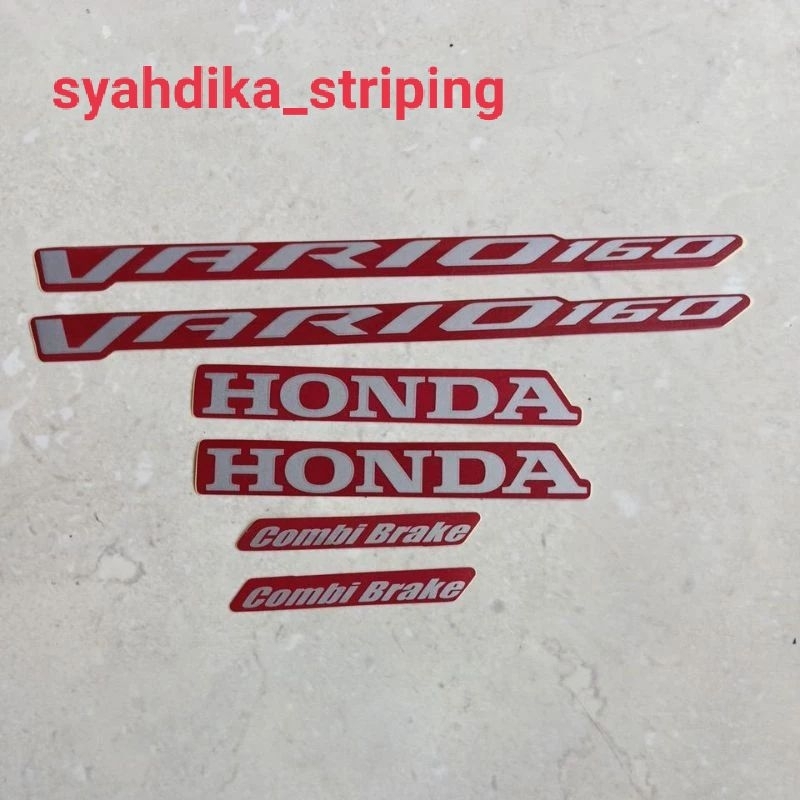 MERAH Honda VARIO 160 2023 2024 BODY Trim STRIPING Sticker Red DOFF ...