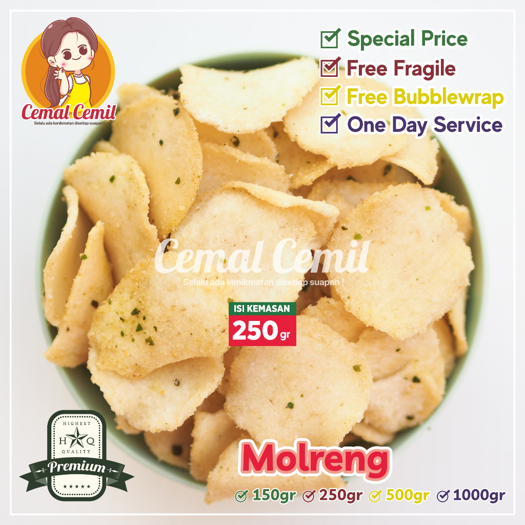 Cemal Cemil: Molreng/Original Fried Cimol 250gr - Snack/Cemilan Snack ...