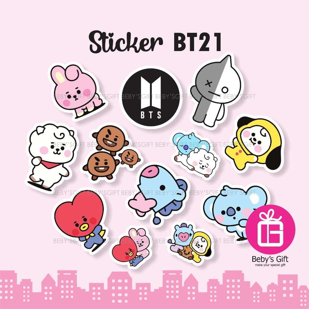 Bt21 Character Sticker Scrapbook Sticker | Shopee Philippines