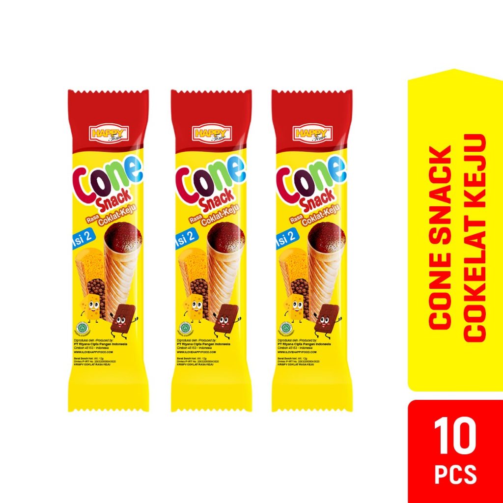Happy Time Cone Snack Chocolate Cheese (10 Pcs) | Shopee Philippines