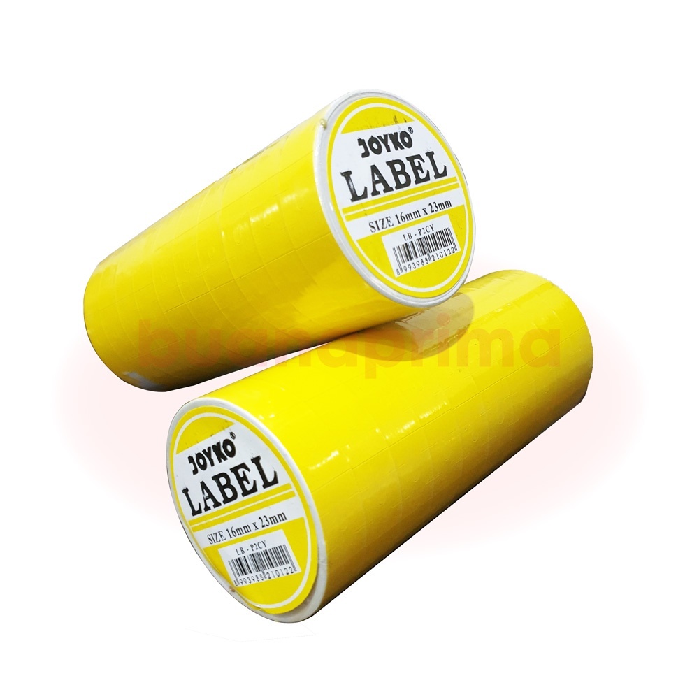 Joyko YELLOW PRICE LABEL 2 LINE CONTENTS 10 ROLL / LINE STICKER PRICE ...