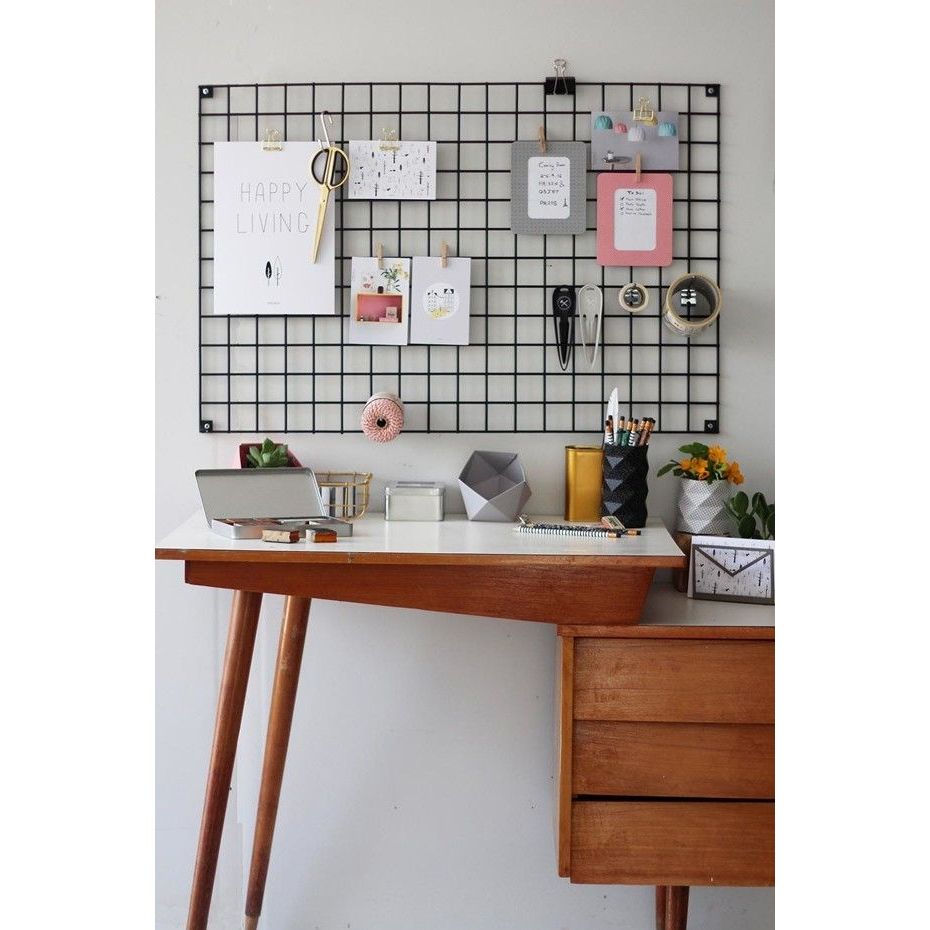 HIASAN DINDING Hijang Wire Grid Wall uk 52x35 Memo, Note and Photo Wall ...