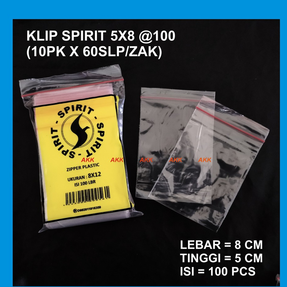 Spirit 5x8 Zipper Plastic Clips, 100 Pcs | Shopee Philippines