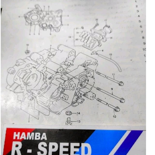 MESIN Bolt under the handle of the satria lumba Shark engine ori sgp ...