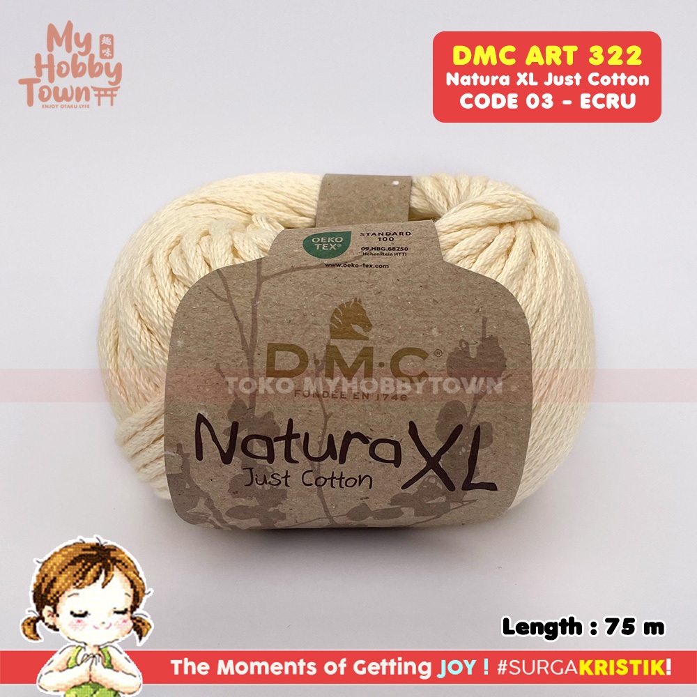 Dmc Natura XL Just Cotton Crochet Knit Yarn 03 - ECRU Chunky Yarn | Shopee Philippines