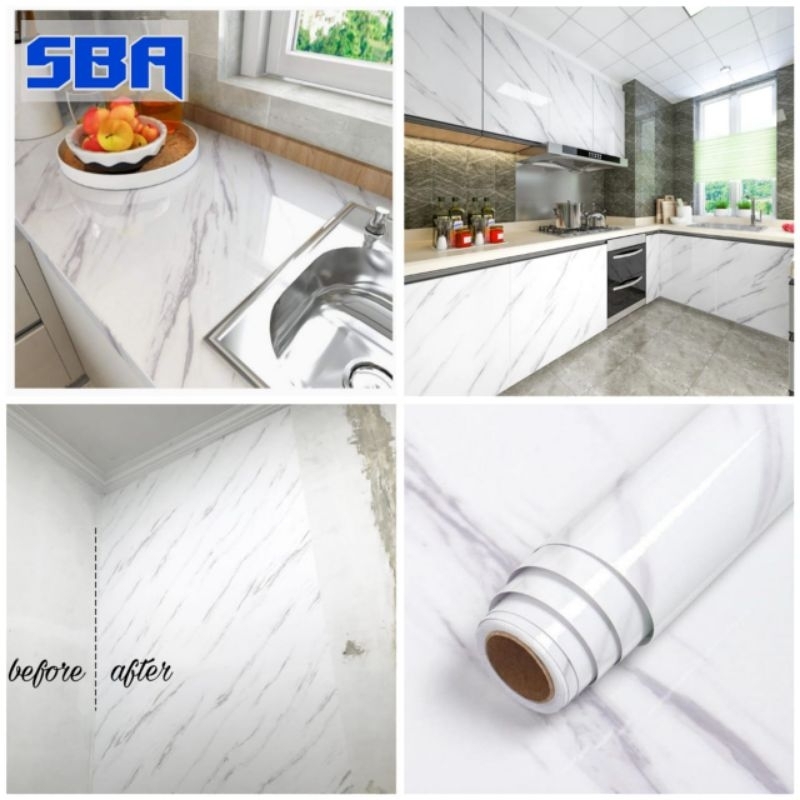 Oil and heat resistant marble kitchen wallpaper | Shopee Philippines