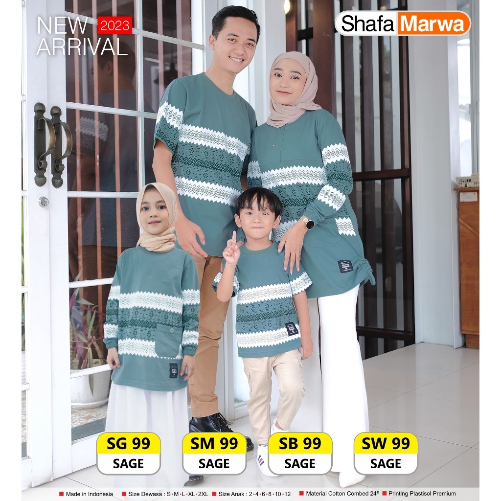 Shafa Marwa T-Shirt Family Tops Couple Family Couple Father Mother Son ...