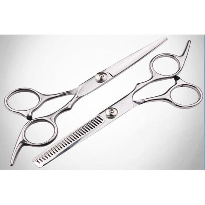 Hair Scissors Full Stainless Steel Flat Cut Model | Shopee Philippines